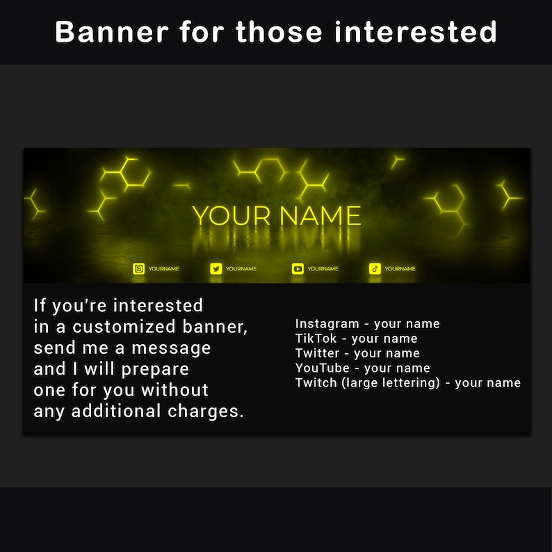 Animated Stream Overlay Yellow Package Minimal Dark Twitch Overlay ...