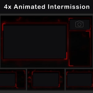 Black & Red Twitch Overlay Package | Minimal Animated Stream Package ...
