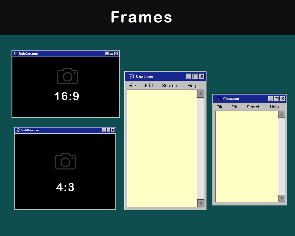 Twitch Overlay Retro Package Animated Stream Overlay Package - Etsy