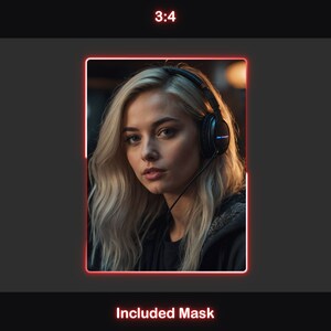 Animated Neon Red Webcam Overlays | Twitch Webcam Borders | Webcam ...