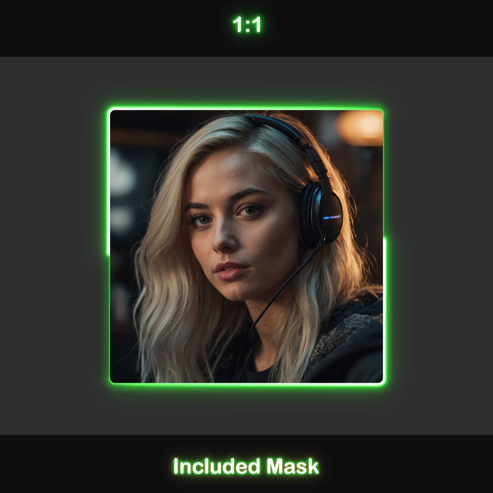 Animated Neon Green Webcam Overlays | Twitch Webcam Borders, Webcam ...