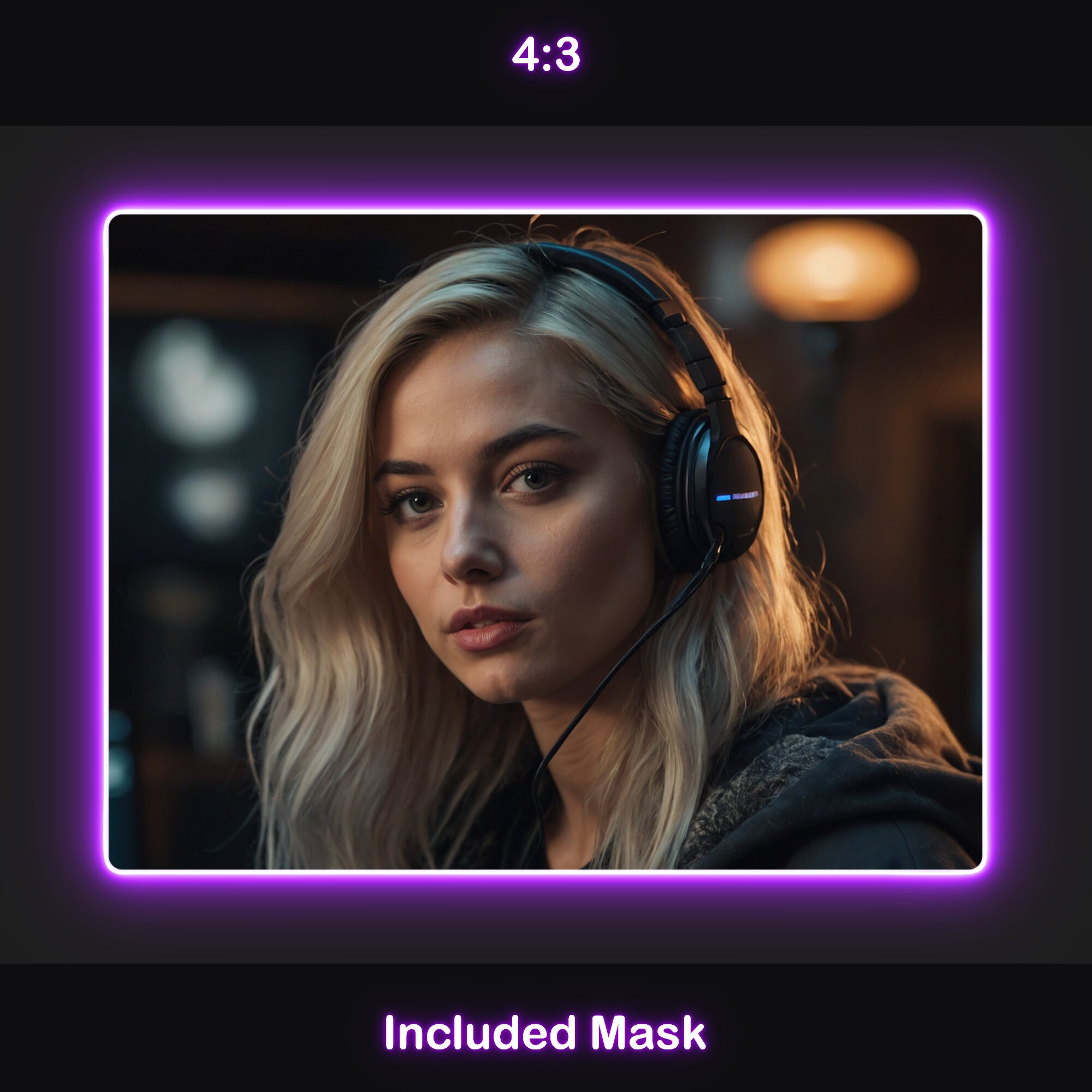 Animated Neon Purple Webcam Overlays | Twitch Webcam Border | Webcam ...