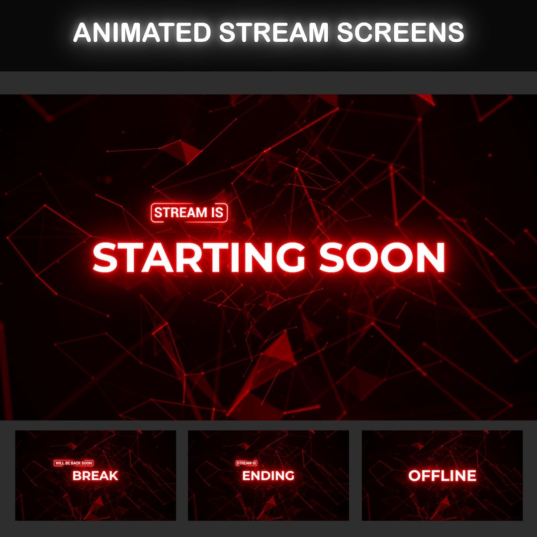 Animated Background Stream Starting Soon, Minimalist Twitch Overlay ...