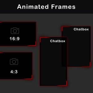 Black & Red Twitch Overlay Package | Minimal Animated Stream Package ...