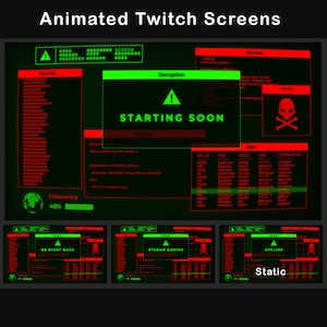 Animated Twitch Screens Retro Glitch Stream Starting Soon, Be Right ...