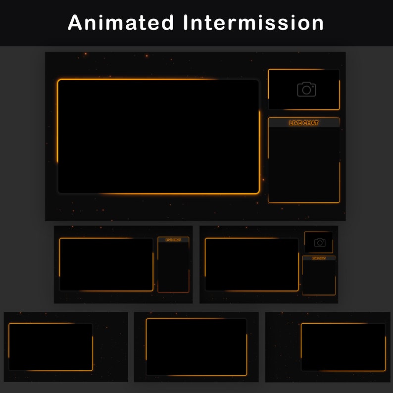 Animated Twitch Overlay Package, Minimalist Stream OBS Overlay for ...