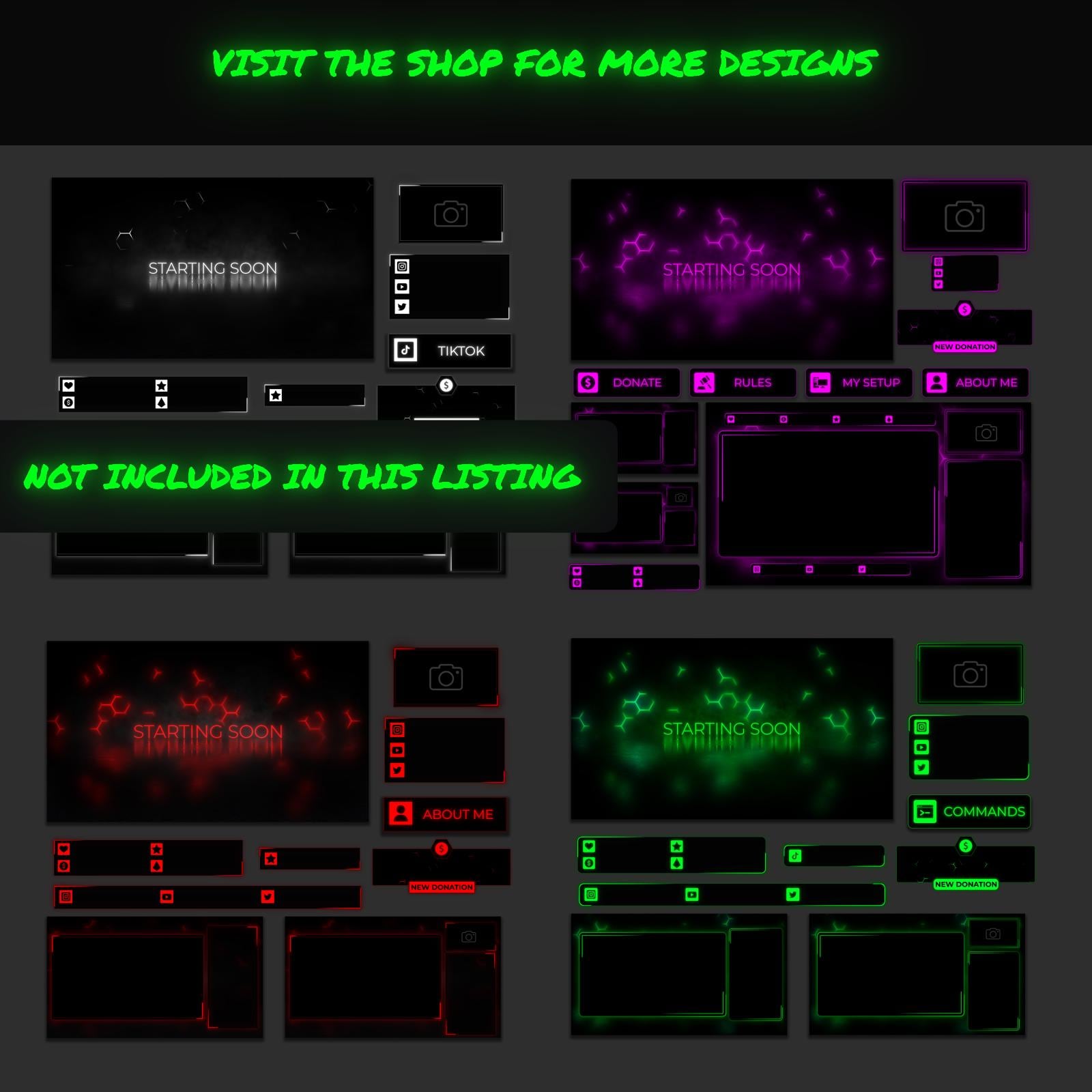 Animated Webcam Overlays Black & White | Twitch Webcam Border | Webcam ...