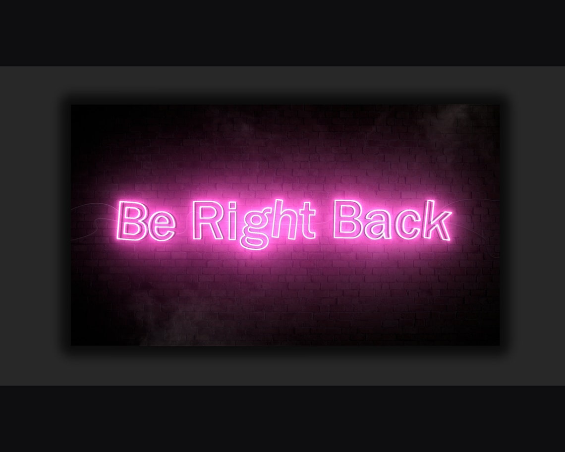 Animated Twitch Screens Pink Neon Stream Starting Soon Be - Etsy