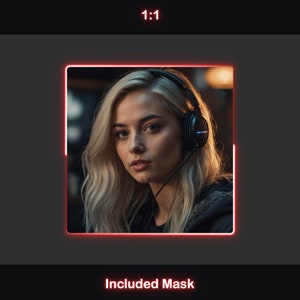 Animated Neon Red Webcam Overlays | Twitch Webcam Borders | Webcam ...