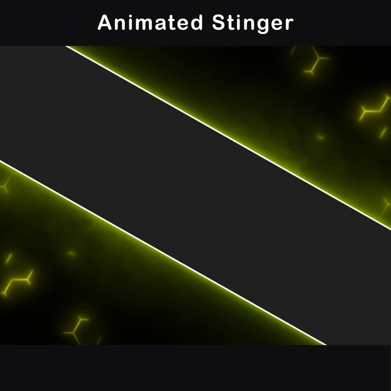 Animated Stream Overlay Yellow Package Minimal Dark Twitch Overlay ...