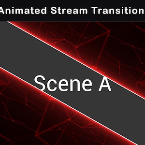 Red Neon Style Animated Stream Transition | Twitch Stinger for OBS ...
