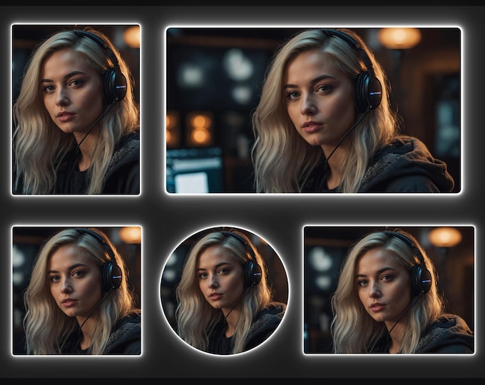 White Webcam Frame Overlay, Webcam Border, Custom Twitch Streamlabs OBS ...