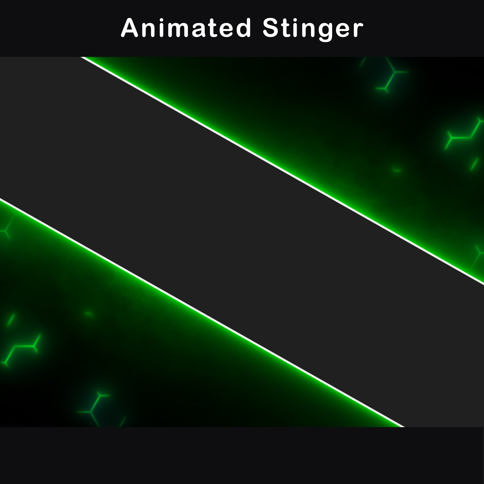 Animated Twitch Overlay Green Package Minimal Dark Stream Overlay ...