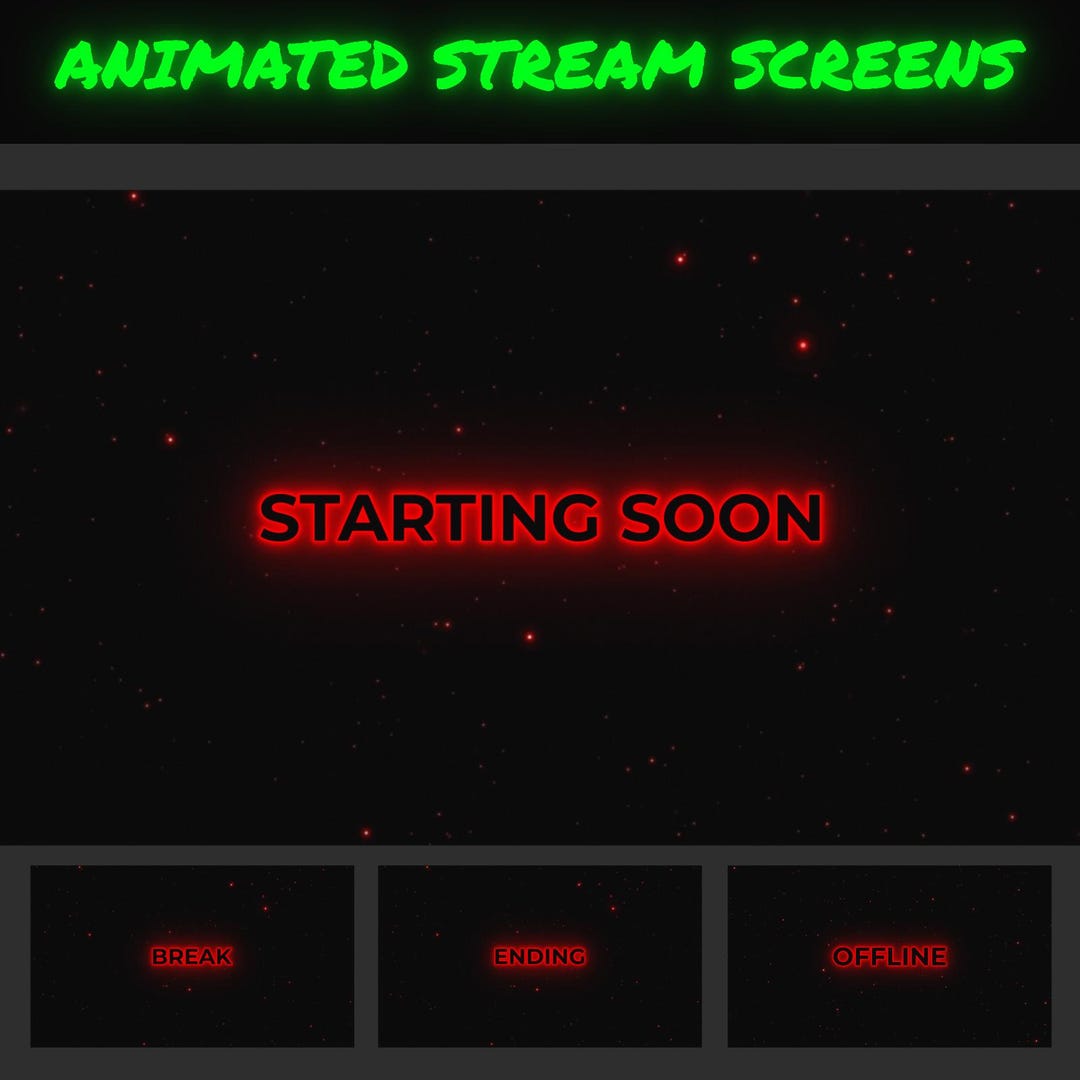 Animated Background Stream Starting Soon, Be Right Back, Dark ...