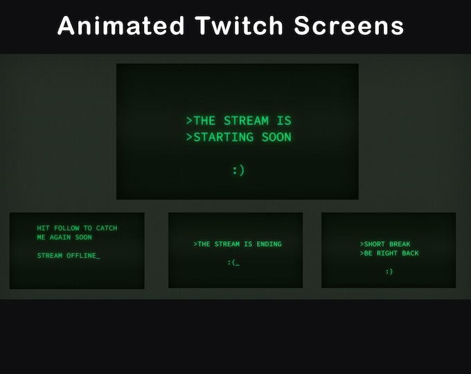 Animated Twitch Background Stream Screen Stream Starting Soon, BRB ...