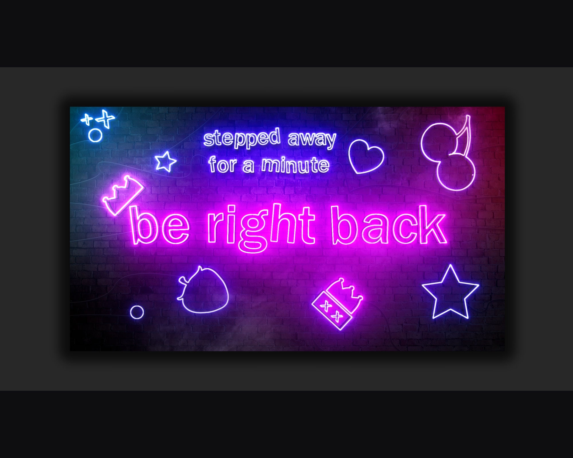 Animated Neon Twitch Screens | Stream Screens | Starting Soon, BRB ...