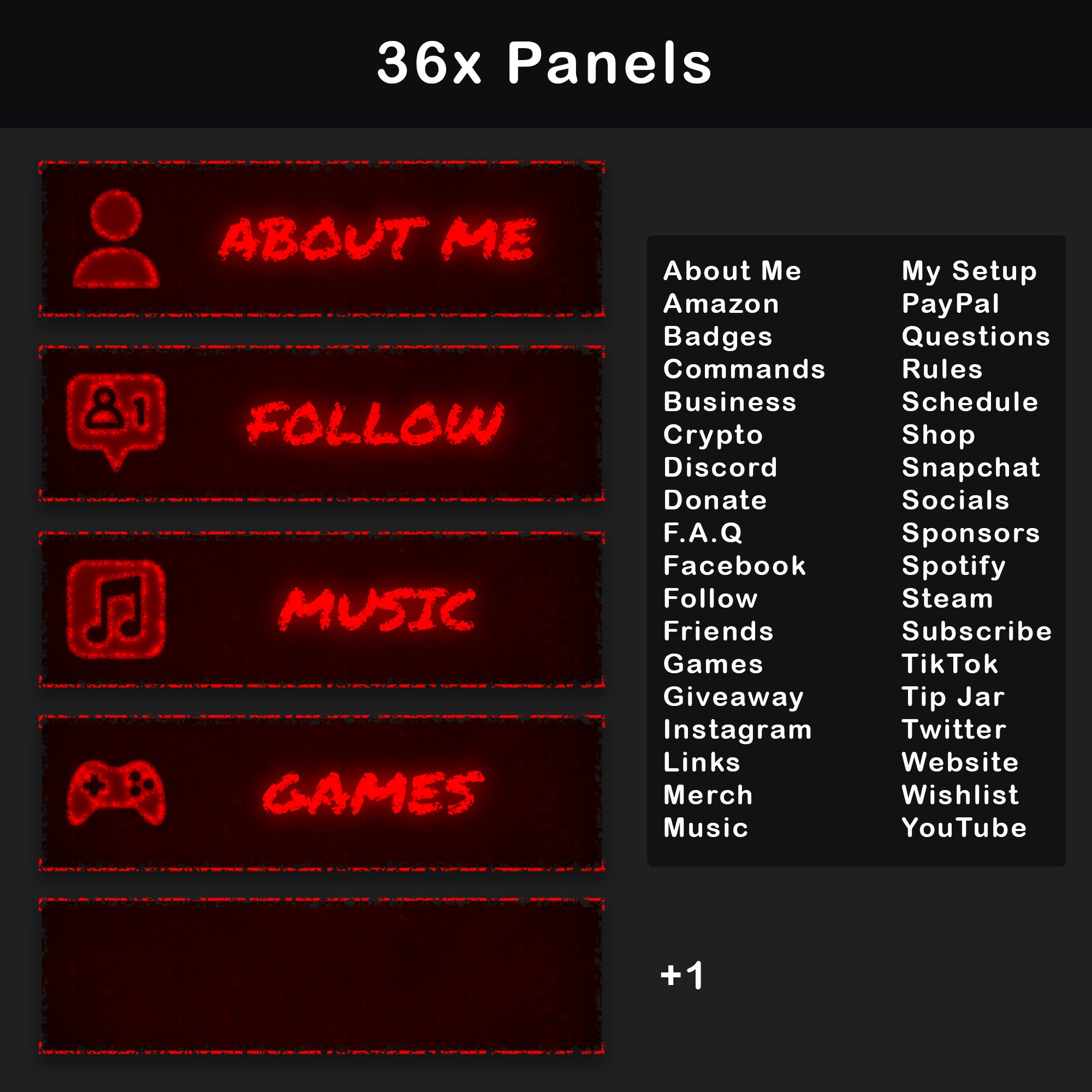 Animated Red Twitch Overlay, Stream Package Animated Alerts, Screens ...