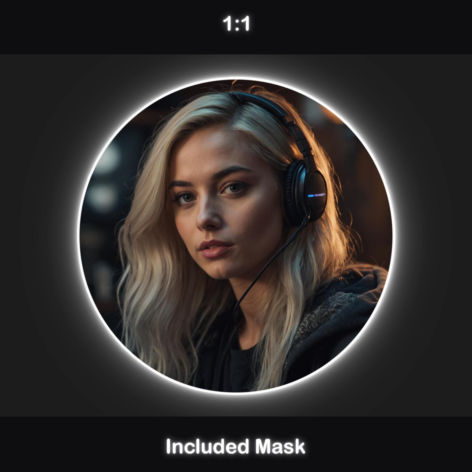 Animated Webcam Overlays White Neon, Twitch Webcam Border, Stream ...