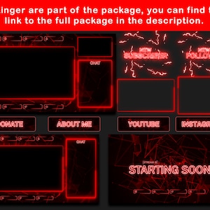 Red Neon Style Animated Stream Transition | Twitch Stinger for OBS ...