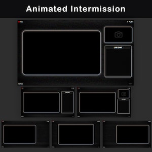 Animated Twitch Overlay Package Retro TV VHS, Dark Stream Glitch OBS ...