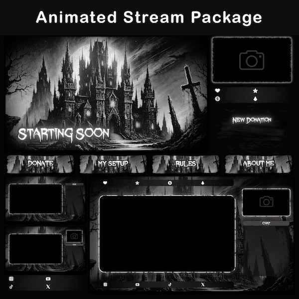 Dark Goth Stream Overlay - Etsy