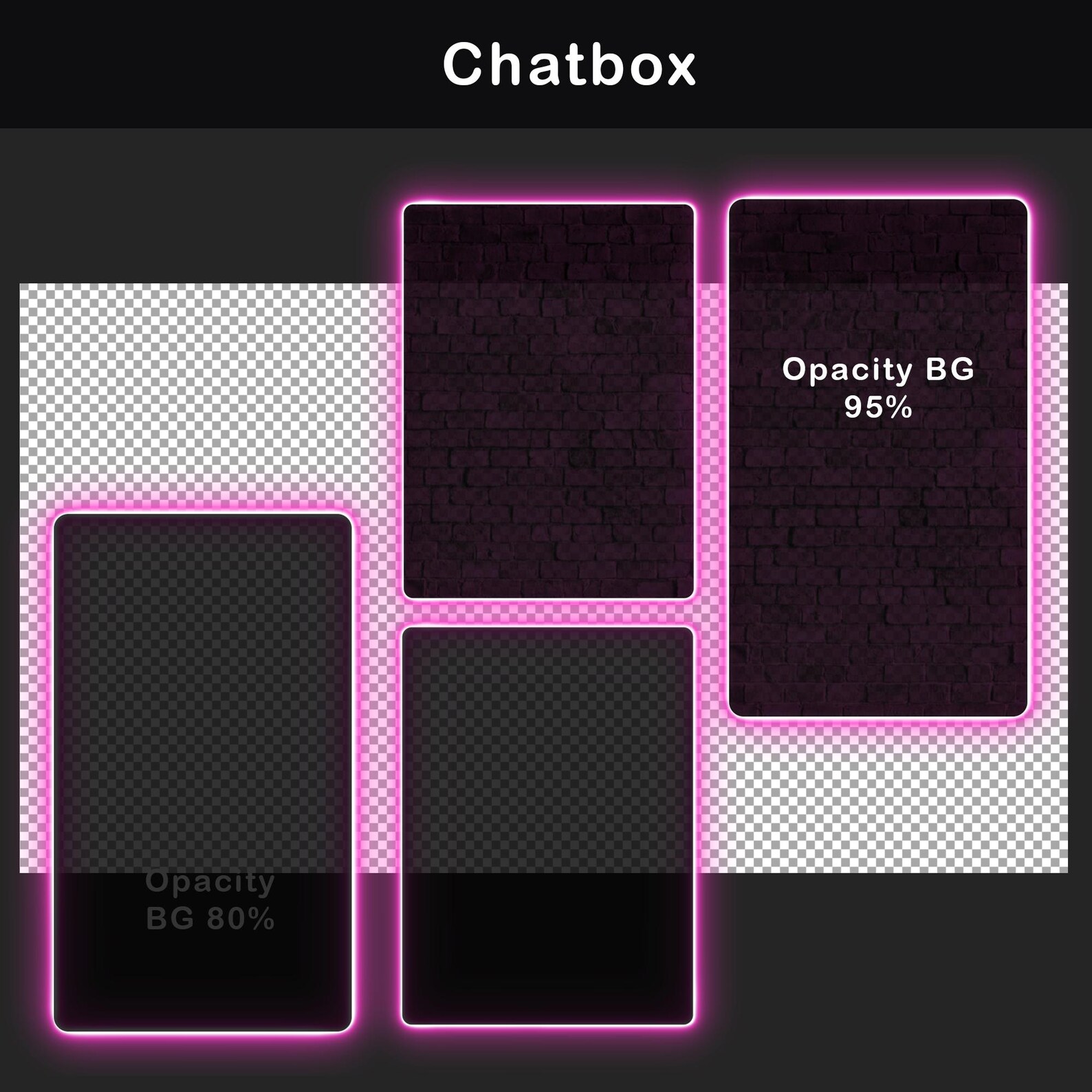 Animated Neon Twitch Overlay Package, Pink Stream OBS Overlay Pack ...