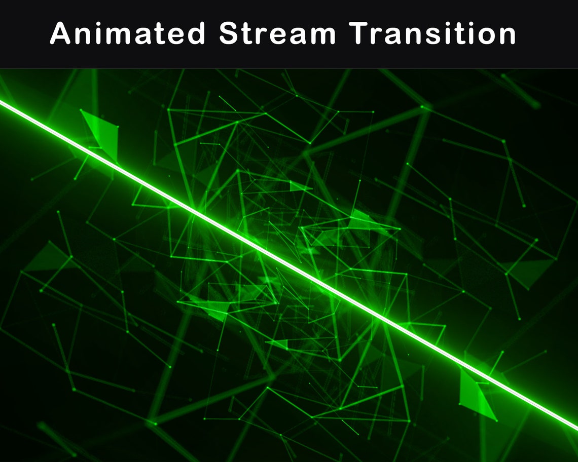 Green Neon Style Animated Stream Transition | Twitch Stinger for OBS ...