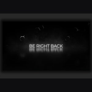 Animated Background Stream Starting Soon, Be Right Back, Dark ...