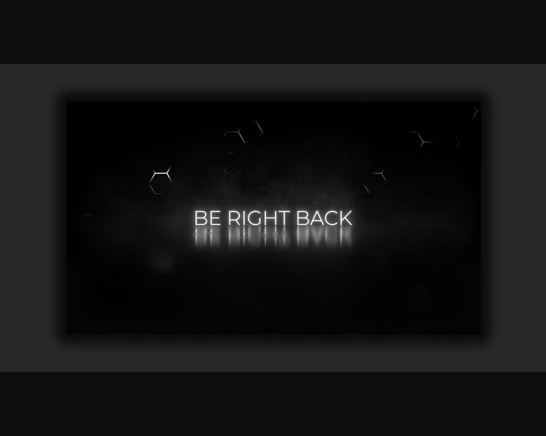 Animated Background Stream Starting Soon, Be Right Back, Dark ...
