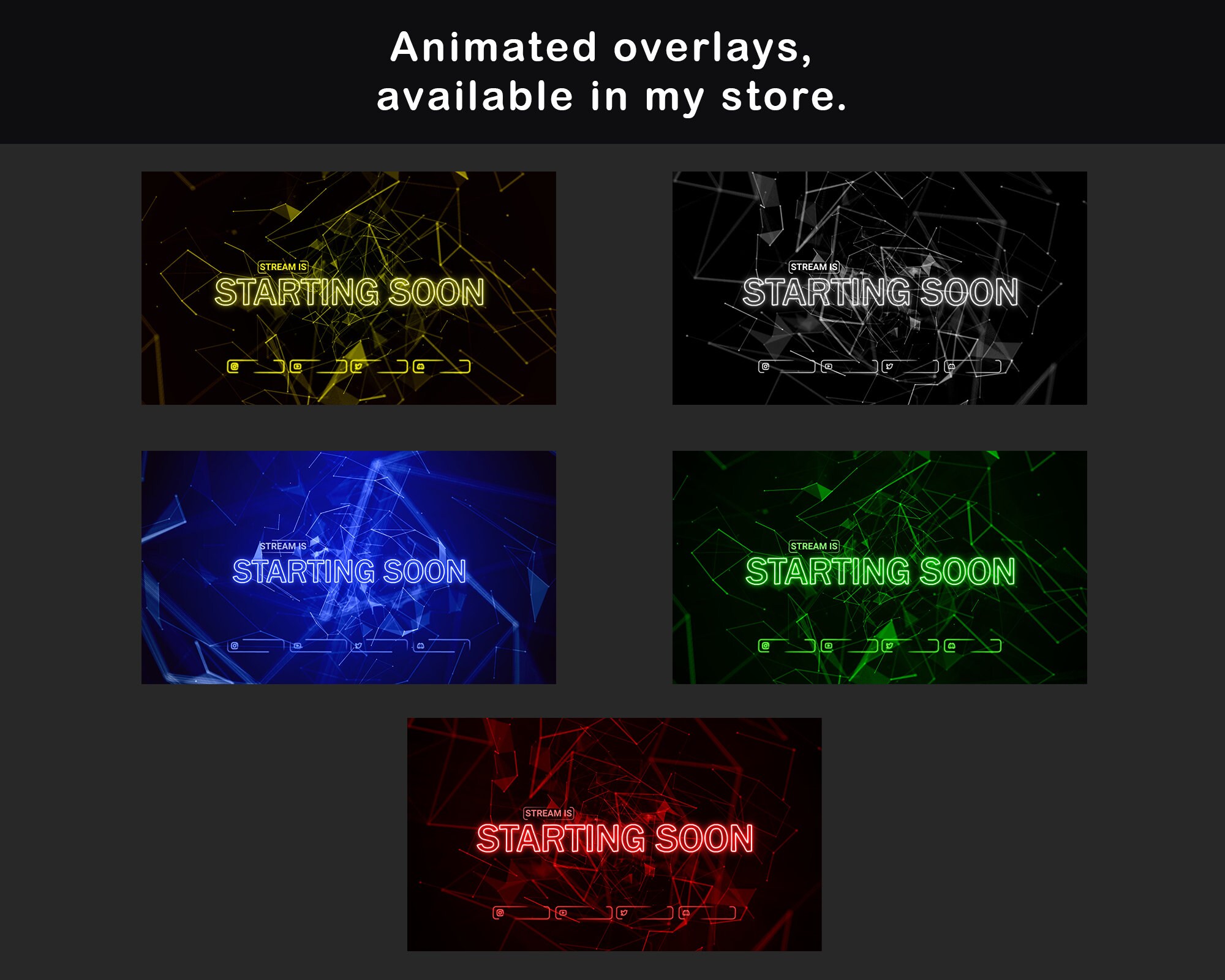 Red Neon Style Animated Stream Transition | Twitch Stinger for OBS ...