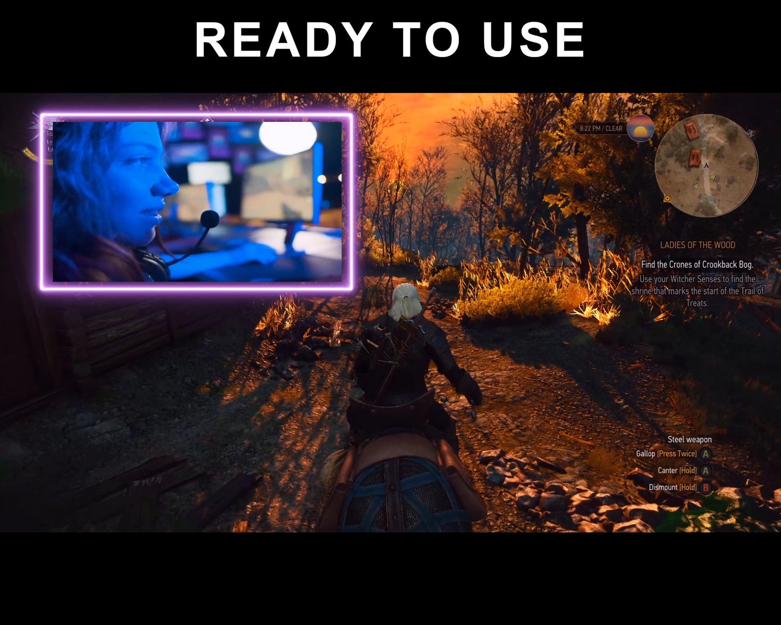 Twitch Animated Camera Overlay | Purple Neon Webcam Border With ...