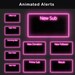Animated Neon Twitch Overlay Package, Pink Stream OBS Overlay Pack ...