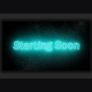 Animated Neon Twitch Screens Stream Screens Starting Soon, BRB, Ending ...