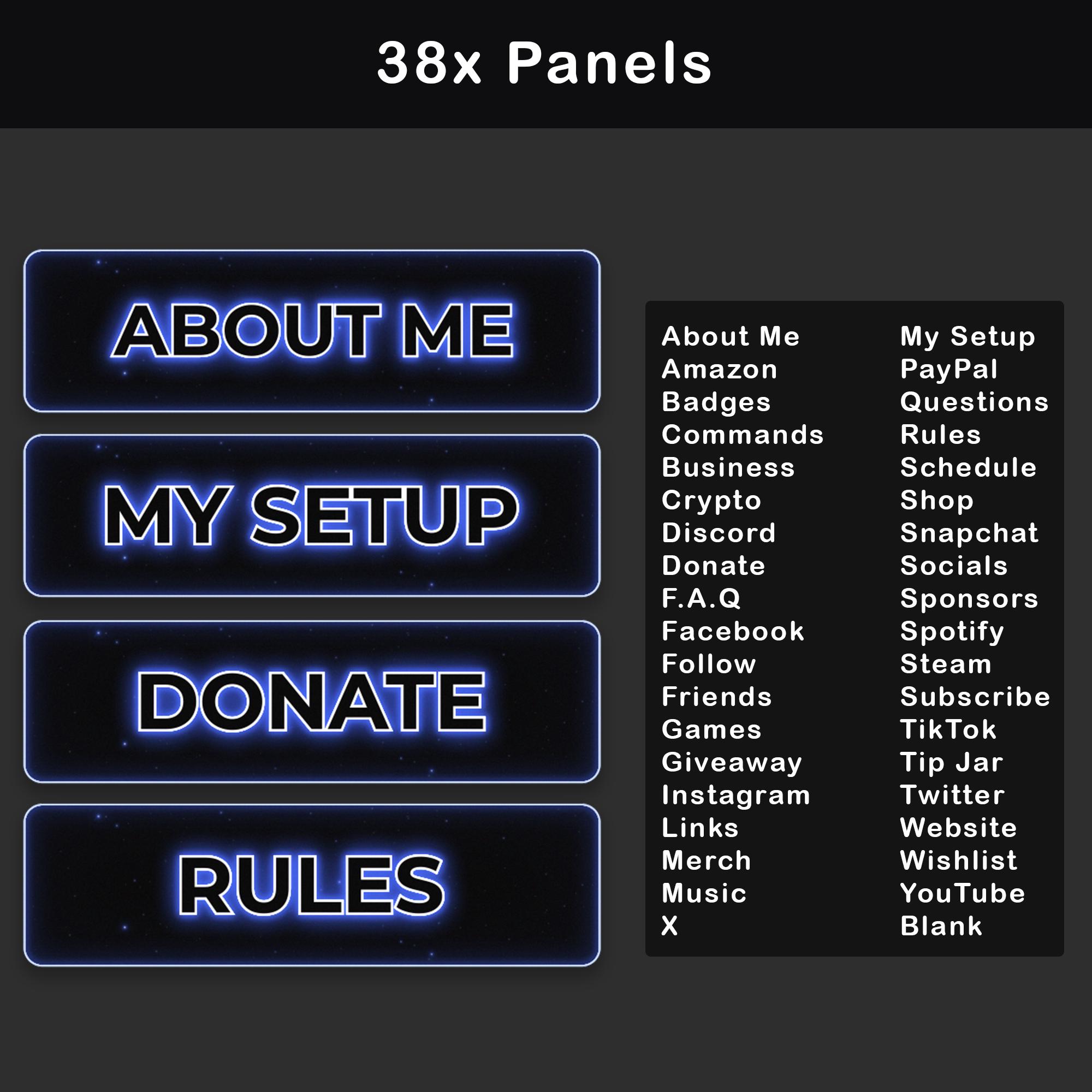 Minimalist Dark Twitch Overlay, Animated Stream Package for OBS ...