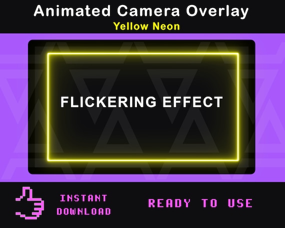 Twitch Animated Webcam Overlay Yellow Neon Cam With - Etsy
