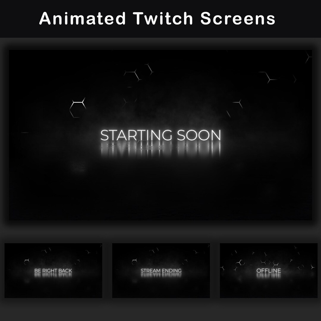 Animated Background Stream Starting Soon, Be Right Back, Dark ...