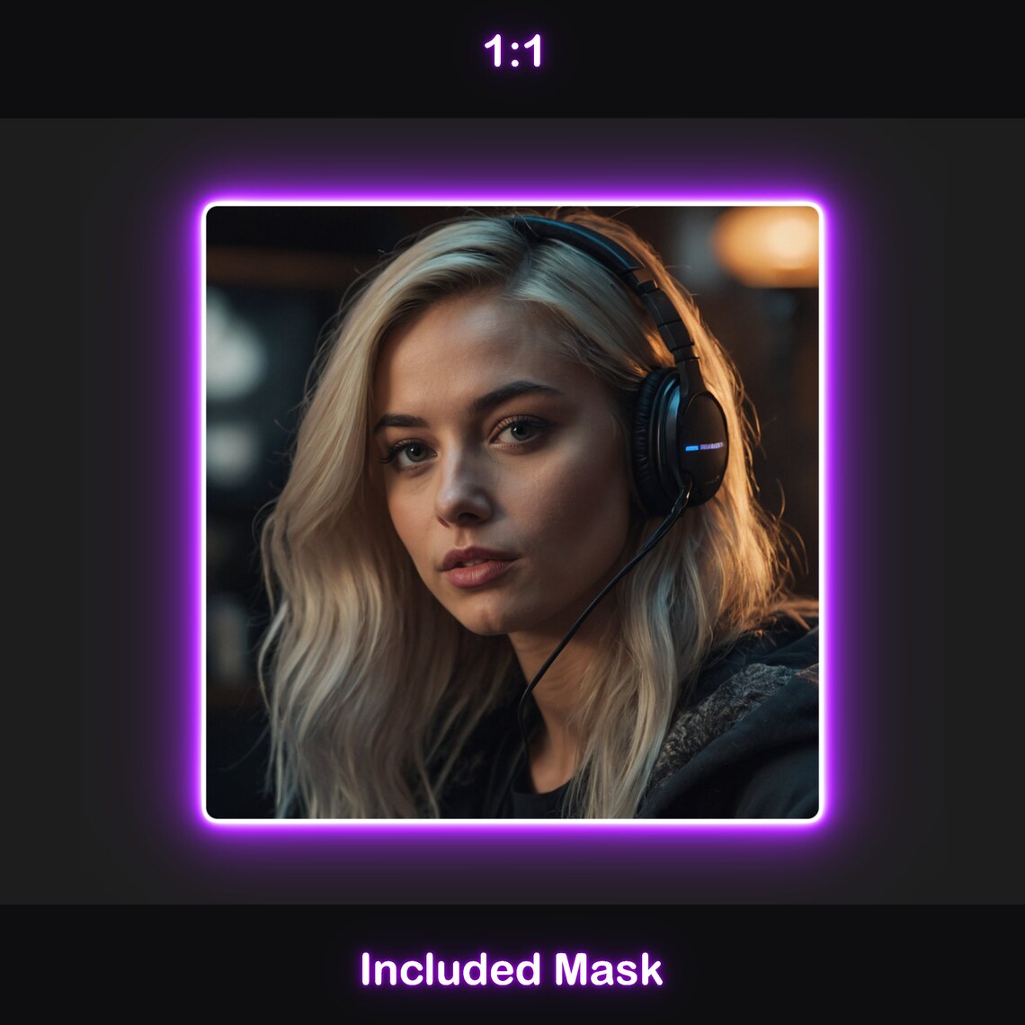 Animated Neon Purple Webcam Overlays | Twitch Webcam Border | Webcam ...