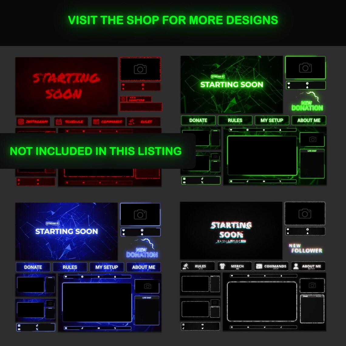 Animated Background Stream Starting Soon, Minimalist Twitch Overlay ...