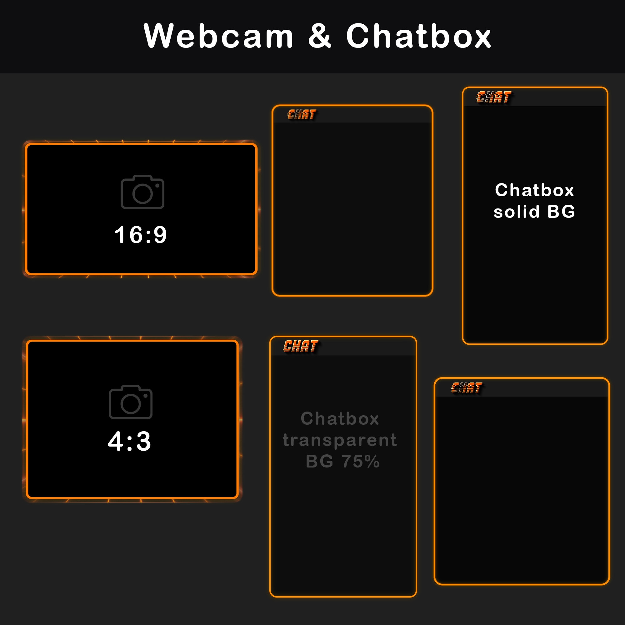 Animated Retro Twitch Overlays Pack Orange Stream Package Alerts ...