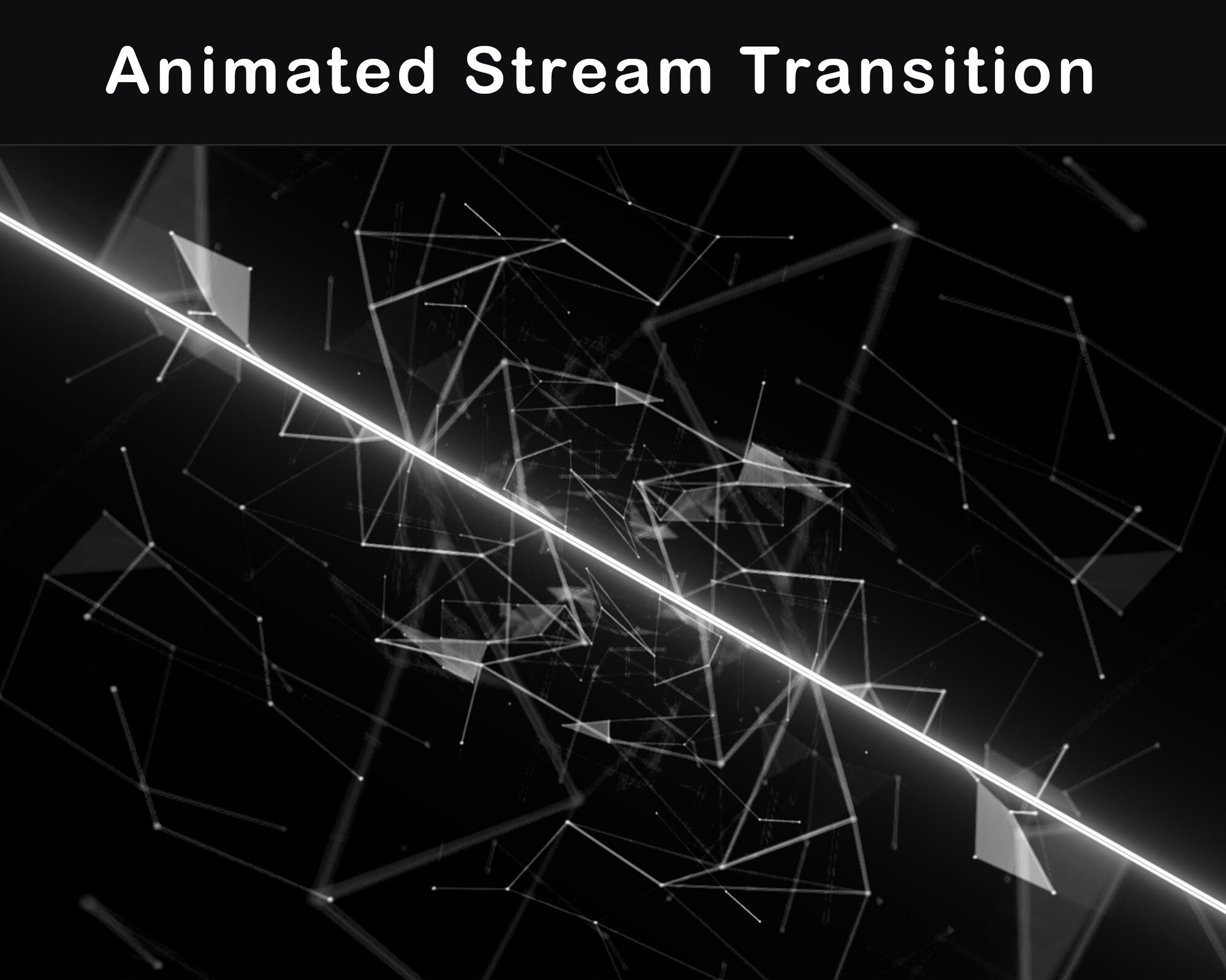 Black & White Neon Style Animated Stream Transition Twitch Stinger for ...