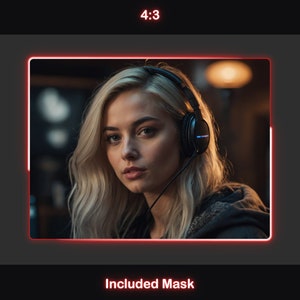 Animated Neon Red Webcam Overlays | Twitch Webcam Borders | Webcam ...