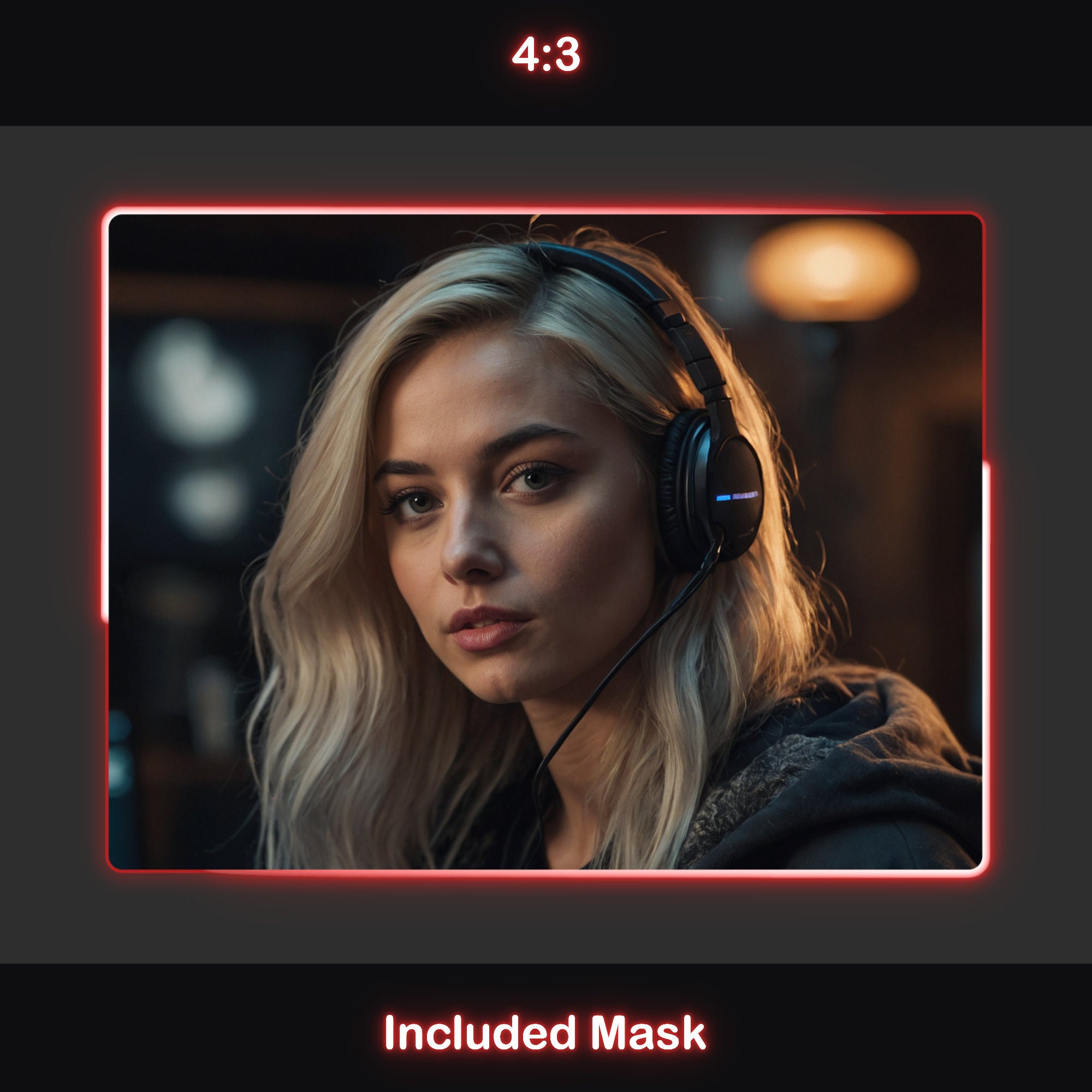 Animated Neon Red Webcam Overlays | Twitch Webcam Borders | Webcam ...