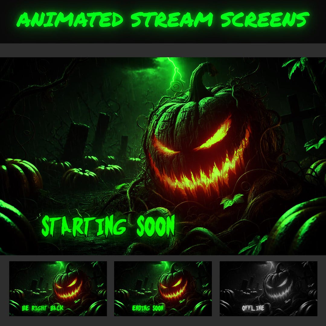 Animated Halloween Background Stream Starting Soon, Halloween Twitch ...