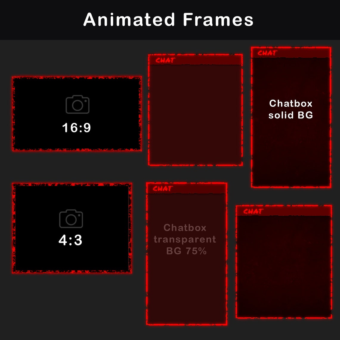 Animated Red Twitch Overlay, Stream Package Animated Alerts, Screens ...