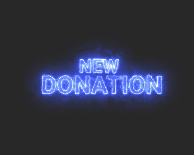 Animated Neon Twitch Stream Alerts Blue Neon New Follower, New Donation ...
