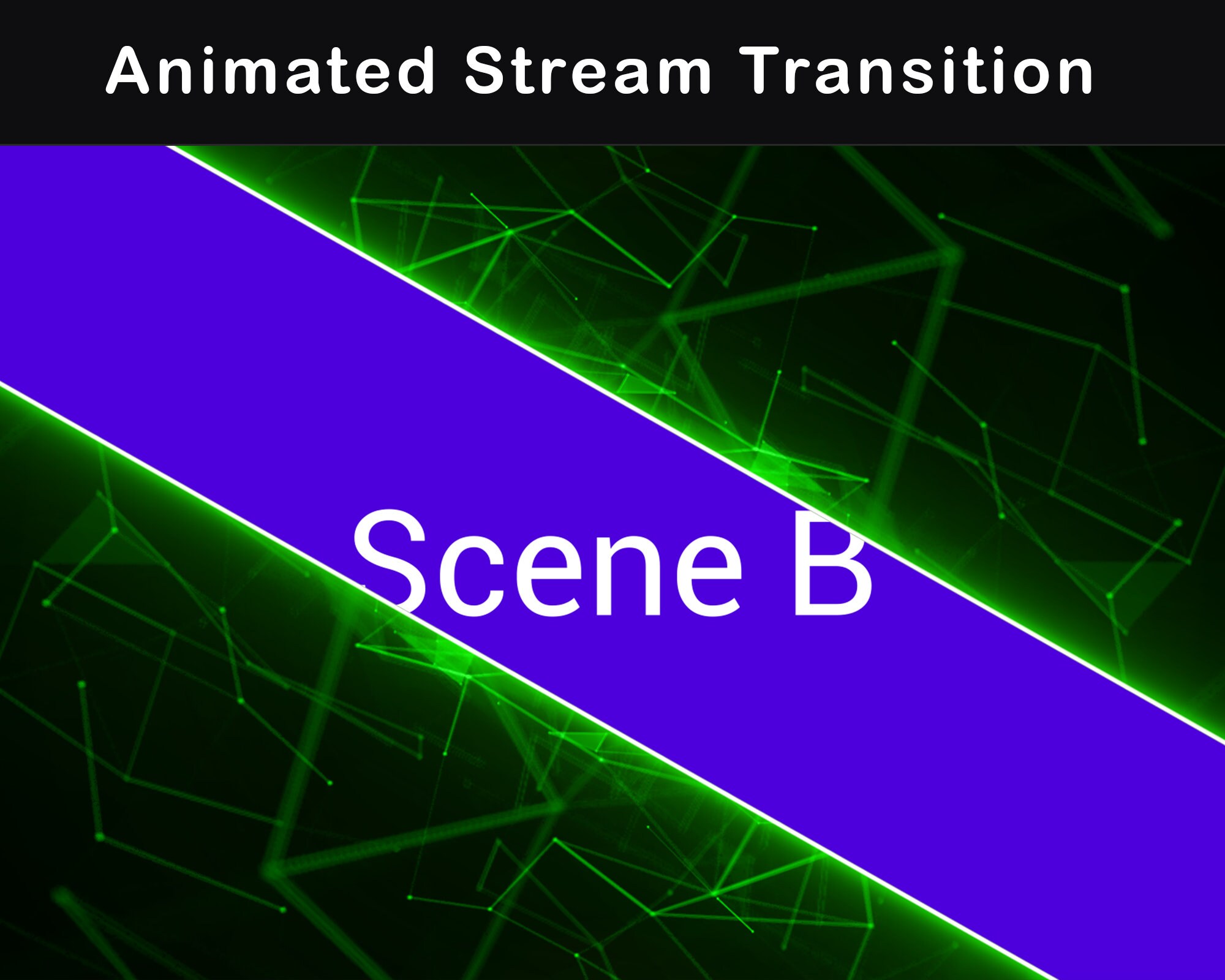Green Neon Style Animated Stream Transition Twitch Stinger for OBS ...