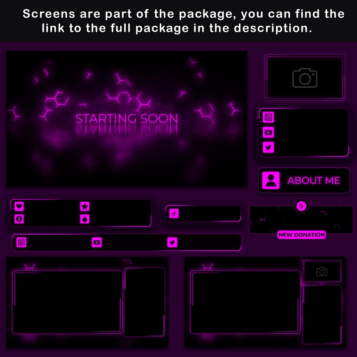 Animated Twitch Background Stream Screen Stream Starting Soon, BRB ...