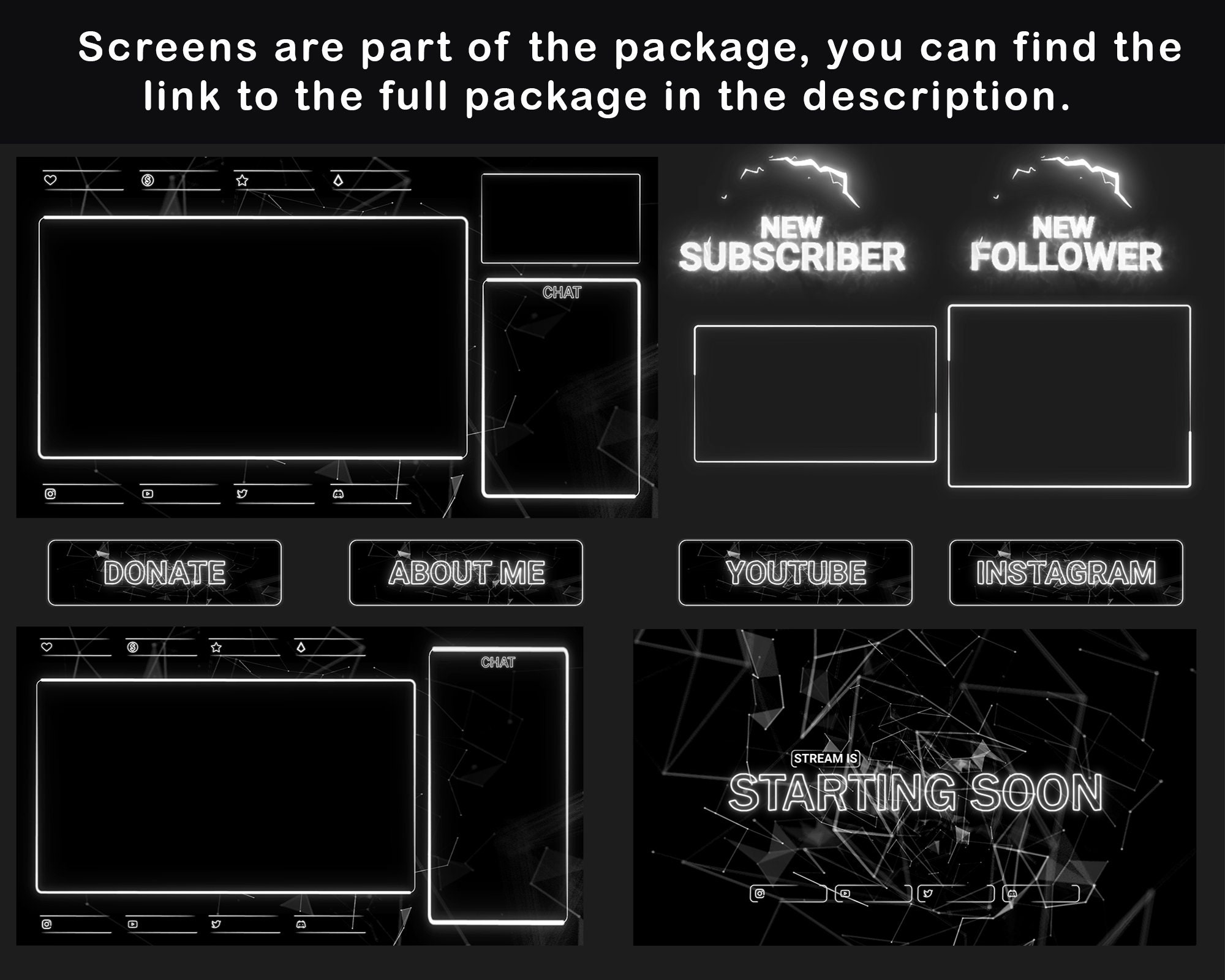 Animated Twitch Screens Live Screens Starting Soon, BRB, Ending ...