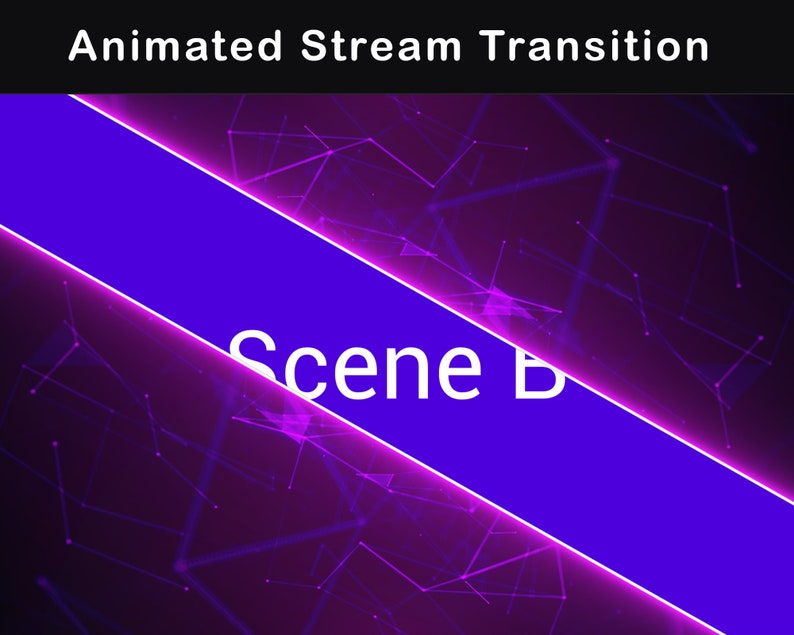 Purple Neon Style Animated Stream Transition | Twitch Stinger for OBS ...