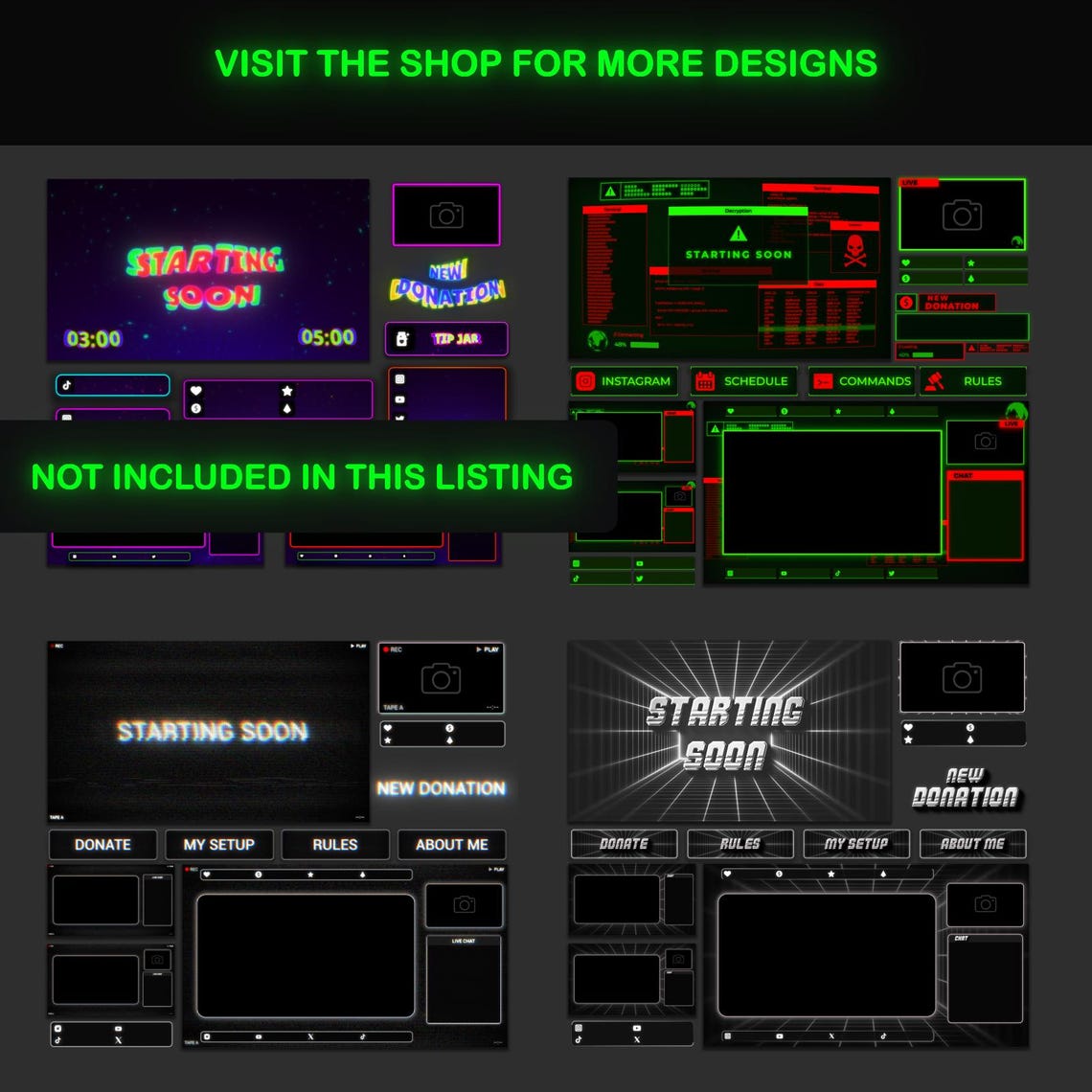Animated Background Stream Starting Soon, Minimalist Twitch Overlay ...